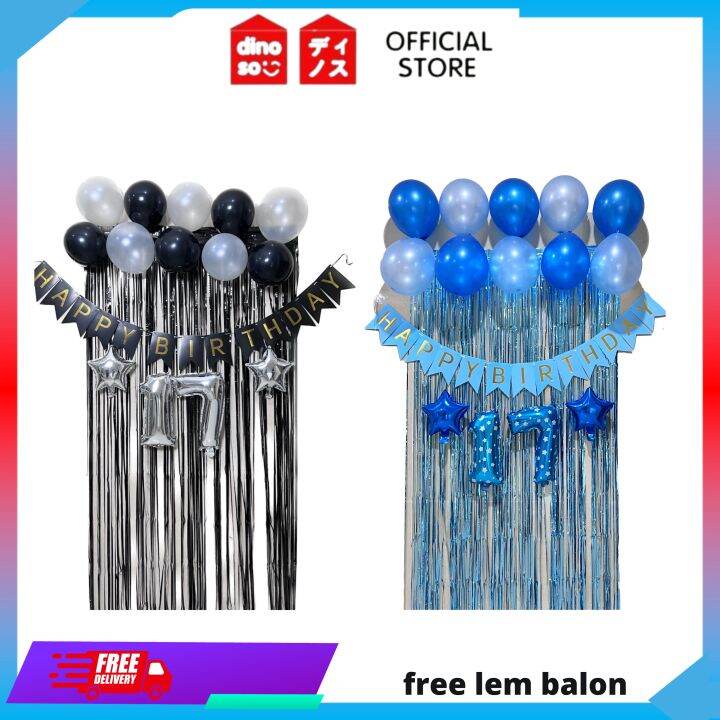 Set Balon Paket Dekorasi Ulang Tahun Simpel / Perlengkapan Pesta Ultah ...