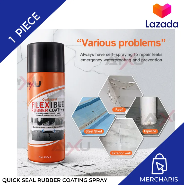 Quick Seal Flexible Rubber Coating Spray waterproof black rubber ...