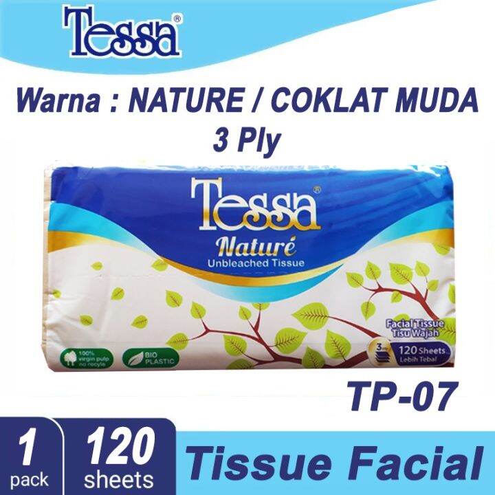 Tissue Tessa Nature Natural Facial Pack TP-07 120 sheets - 3 Ply ...