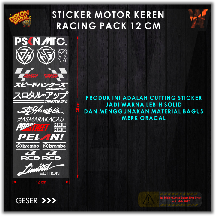 Stikr Motor Keren Paket Racing 1 lebar 12 cm | Lazada Indonesia