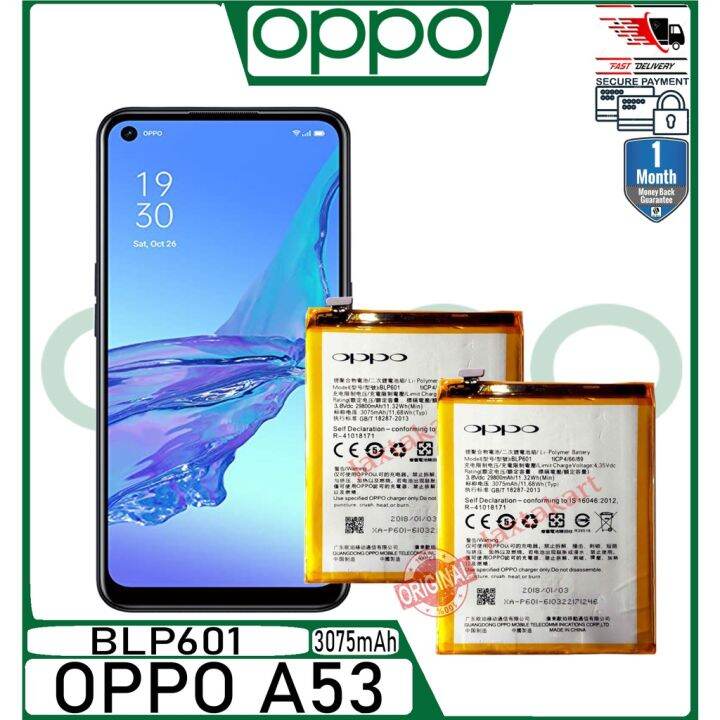 Battery for OPPO A53 BLP601 (Original Equipment Manufacturer) 3075mAh | Lazada PH