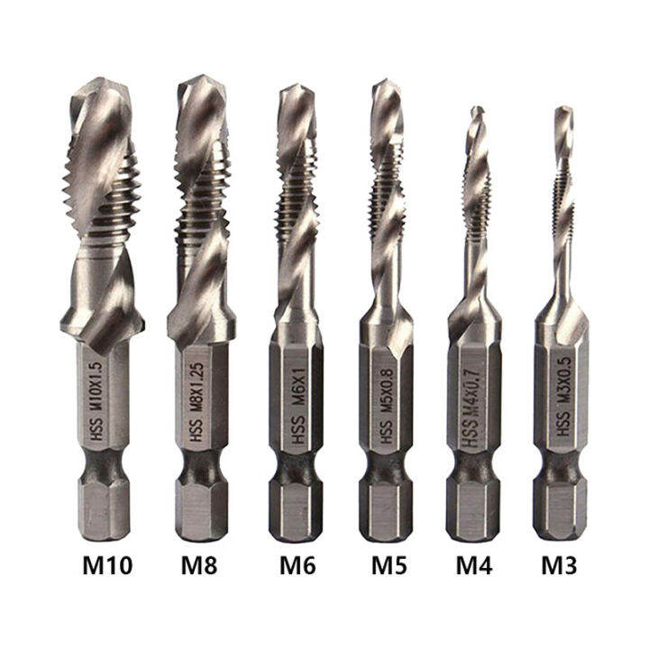 EELIC MAB-ULIR MATA BOR 1SET ISI 6PCS PEMBUAT ULIR DRAT BAHAN BAJA ...