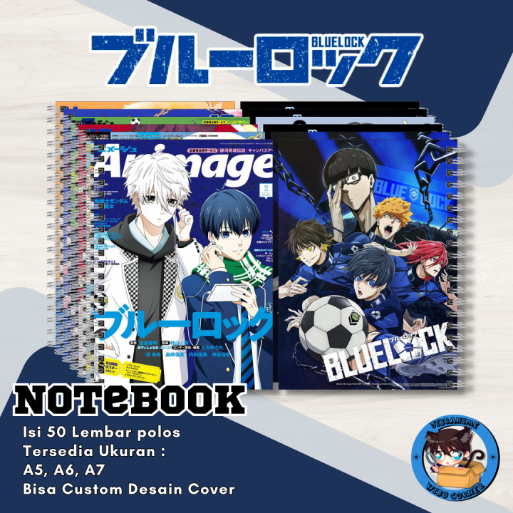 note book blue lock / notebook blue lock / buku catatan blue lock ...