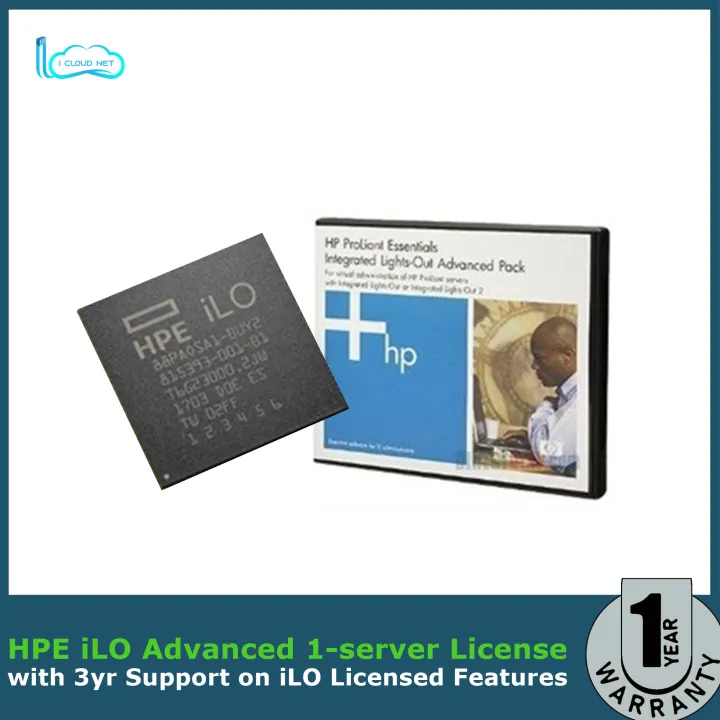 HPE iLO Advanced 1-server License with 3yr Support on iLO Licensed ...