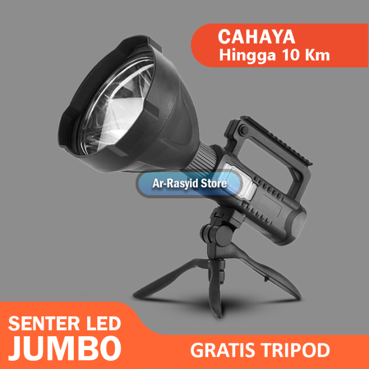 Senter LED Cas Jumbo Super Terang Jarak Jauh 2Km Ori Multifungsi Super ...