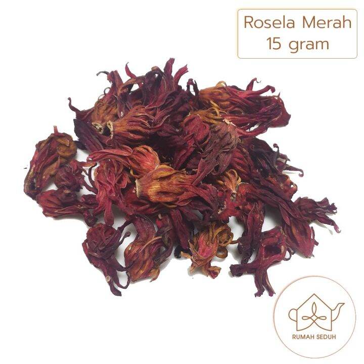 15gr Teh Rosela Merah Kering / Red Roselle Hibiscus / Teh Bunga Herbal Rosella Kering Ungu ...