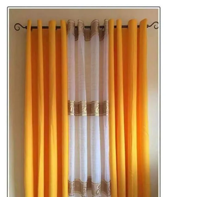 3in1 Yellow Gold Curtain | Lazada PH