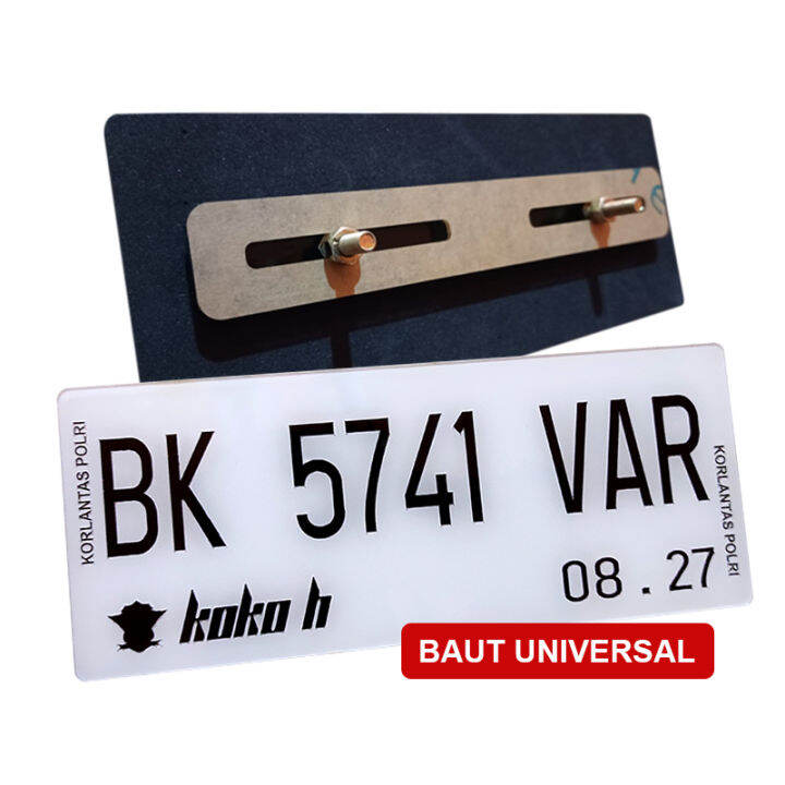 PLAT NOMOR BEGRON PUTIH BAUT TANAM ( SATUAN ) 1 | Lazada Indonesia