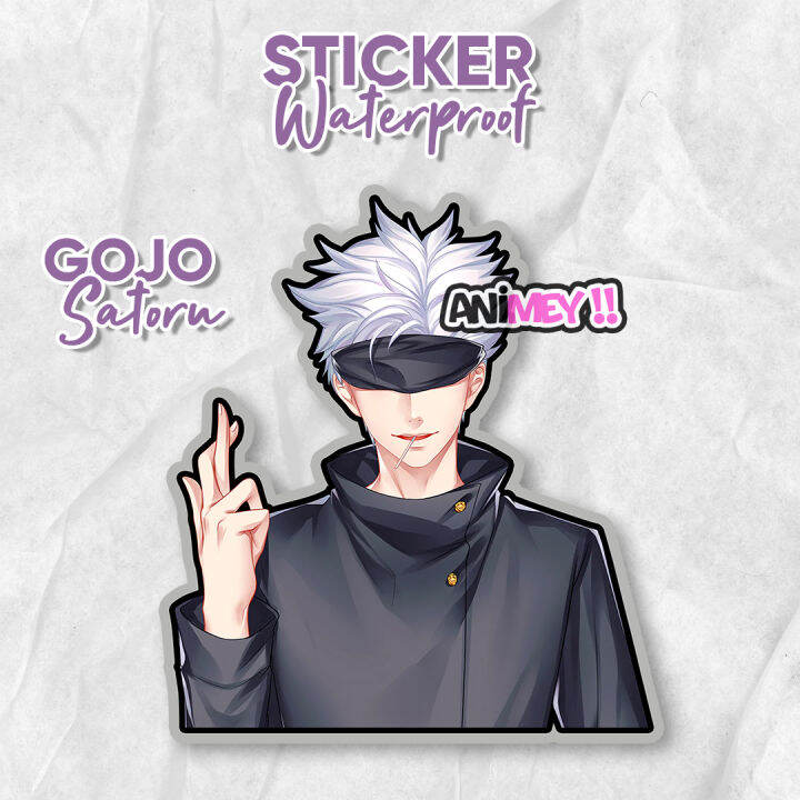 Stiker Gojo Satoru / Sticker Anime Waterproof / Jujutsu Kaisen | Lazada ...