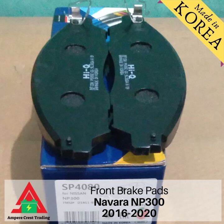 Front Brake Pads for Nissan Navara NP300 2015-2019 and Terra 2018-2019 ...