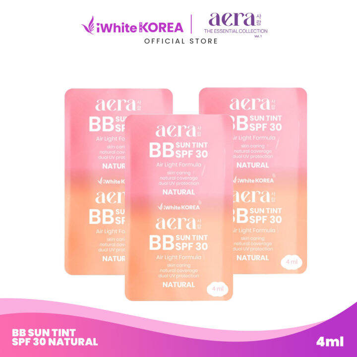 Aera by iWhite Korea BB Sun Tint SPF 30 Natural Sachet 4ml x 3pcs ...