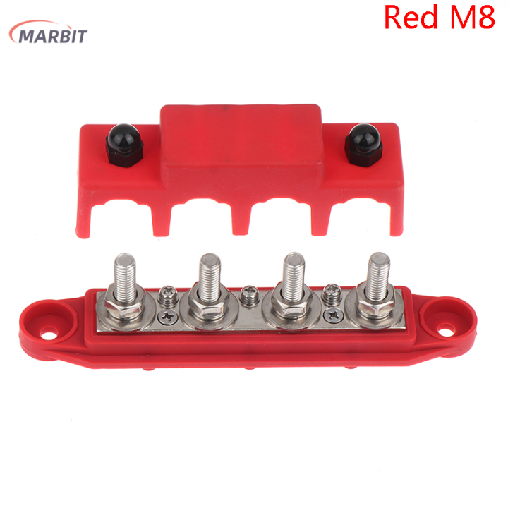 MARBIT 4 Post Power Distribution Block Terminal Screw Bus Bar M8 M10 High Current | Lazada PH