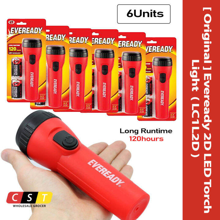 [ Original ] Eveready 2D LED Torch Light (LC1L2D) x 6 Units | Lazada