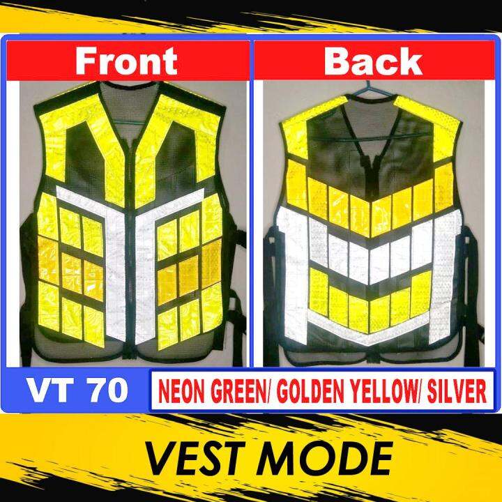 VT70 Vest for Motorcycle Rider High Visibility Safety Vest Reflectorized VEST MODE | Lazada PH