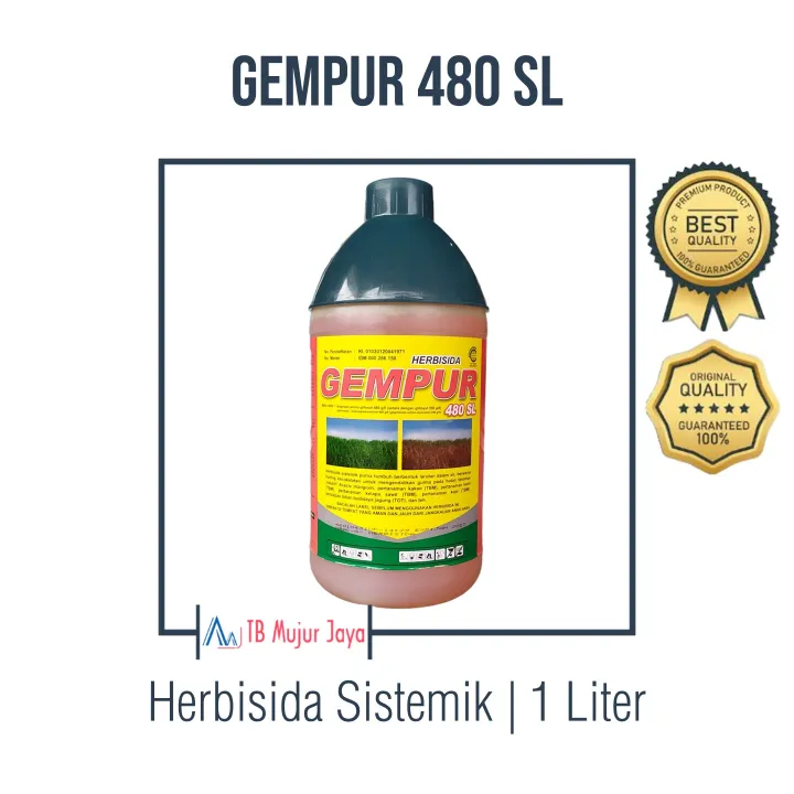 Herbisida Obat Pembasmi Rumput Sistemik GEMPUR 480 SL 1 Liter | Lazada ...