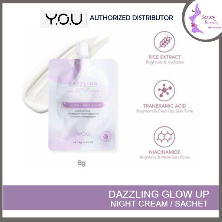 DAZZLING GLOW UP SACHET DAY AND NIGHT CREAM | Lazada PH