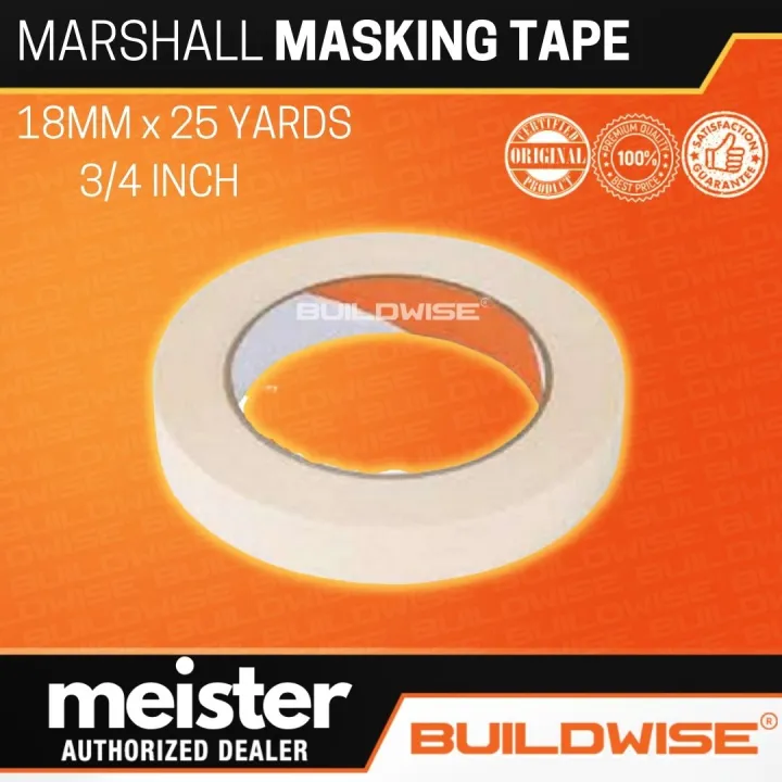 Meister Marshall Masking Tape 18MM x 25 Yards 3/4 Inch「BUILDWISE ...
