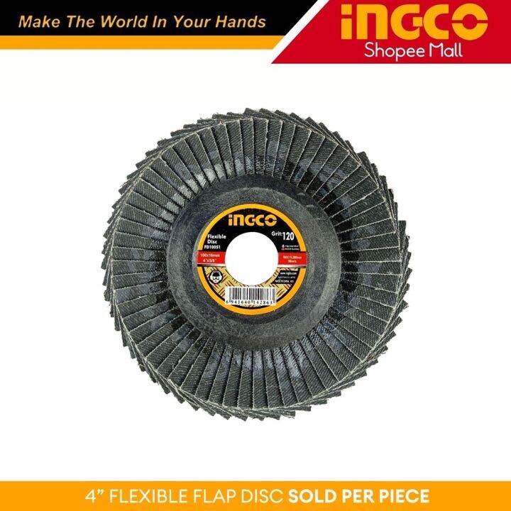 Ingco 4 Flexible Flap Disc SOLD PER PIECE 60 80 120 180 240 320 400 H ...