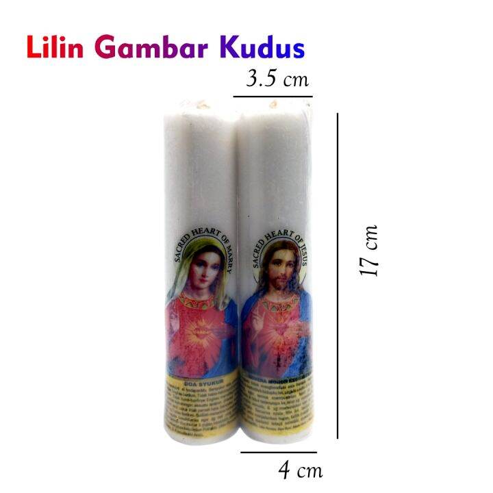 Lilin Gambar Kudus/Aneka Lilin Katolik/Lilin Doa Gambar Kudus/Lilin ...