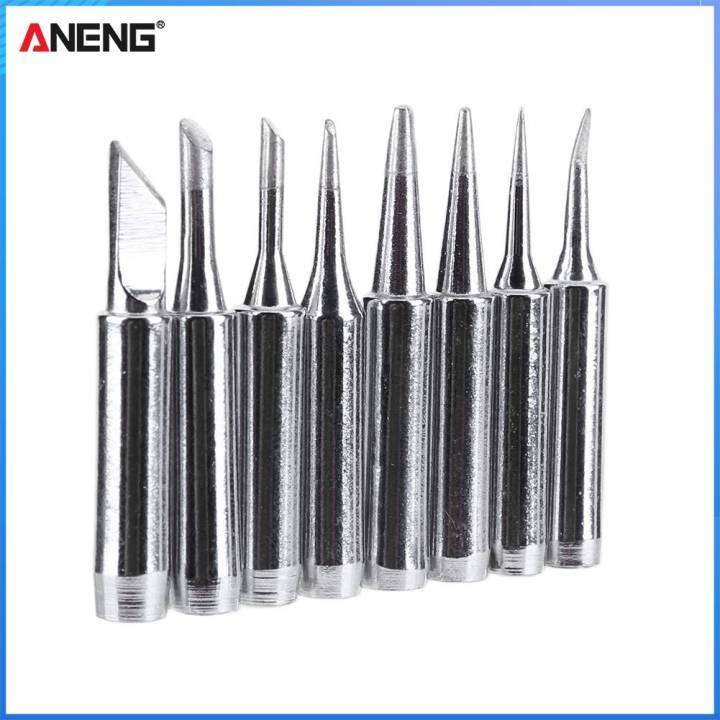 8Pcs Solder Iron Tip Lead-Free 900M-T Welding Tips Head Low-Temperature 1C/2C/3C/2.4D/K/I/B/IS ...