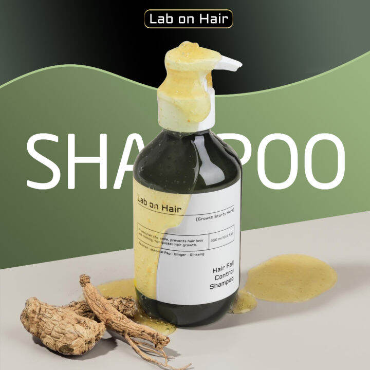 Lab On Hair Dầu gội gừng giảm rụng tóc với chiết xuất Gừng, Nhân sâm ...