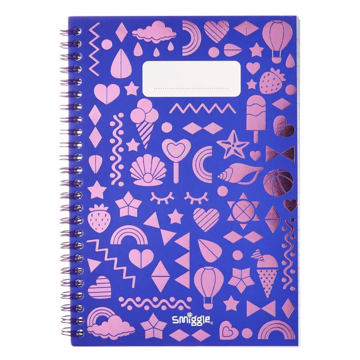 Smiggle Smiggle A6 Metallic Icons Lined Notebook | Lazada PH