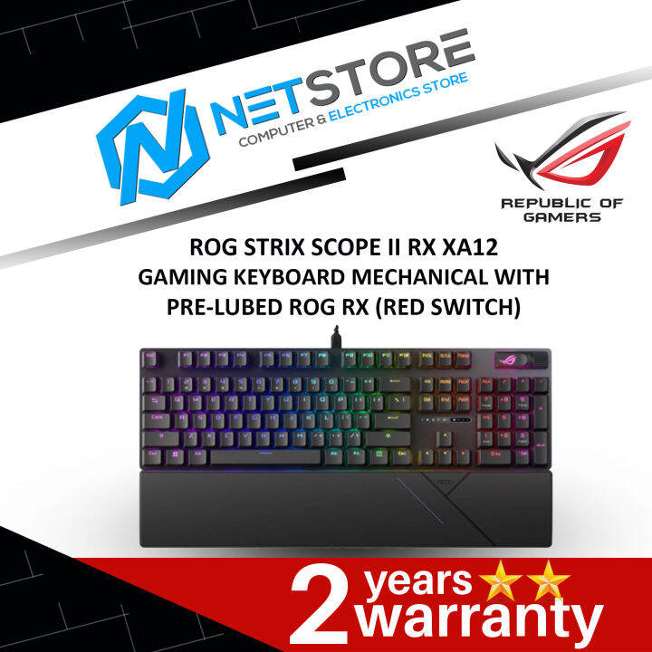 ASUS ROG STRIX SCOPE II RX XA12 GAMING KEYBOARD MECHANICAL WITH PRE ...