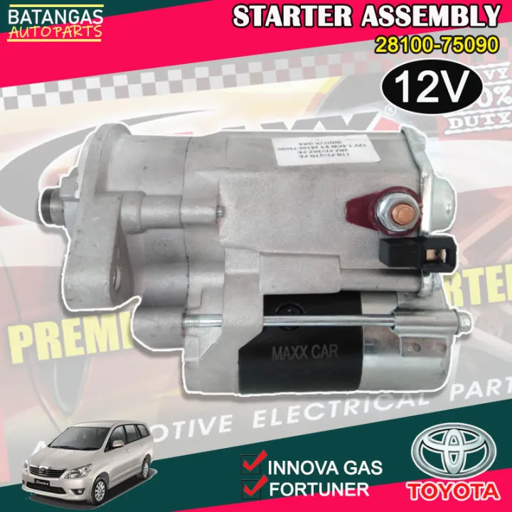 STARTER ASSEMBLY TOYOTA INNOVA GAS / FORTUNER (12V 1.4KW 9T) MAXX 28100 ...