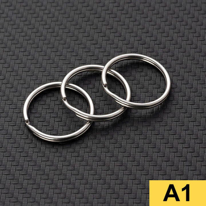 WenRan 20ชิ้น25มิลลิเมตรชุบโลหะพวงกุญแจแหวนแยกแหวน Keyfob พวงกุญแจแหวน ...