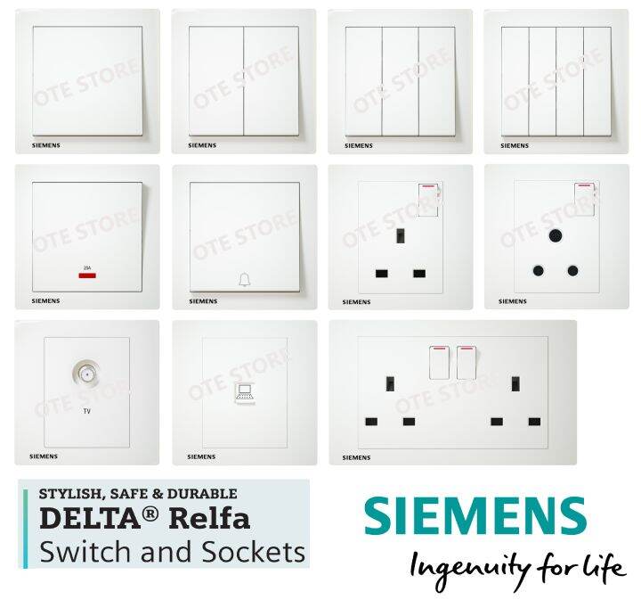 SIEMENS DELTA RELFA SWITCHES (WHITE) | Lazada