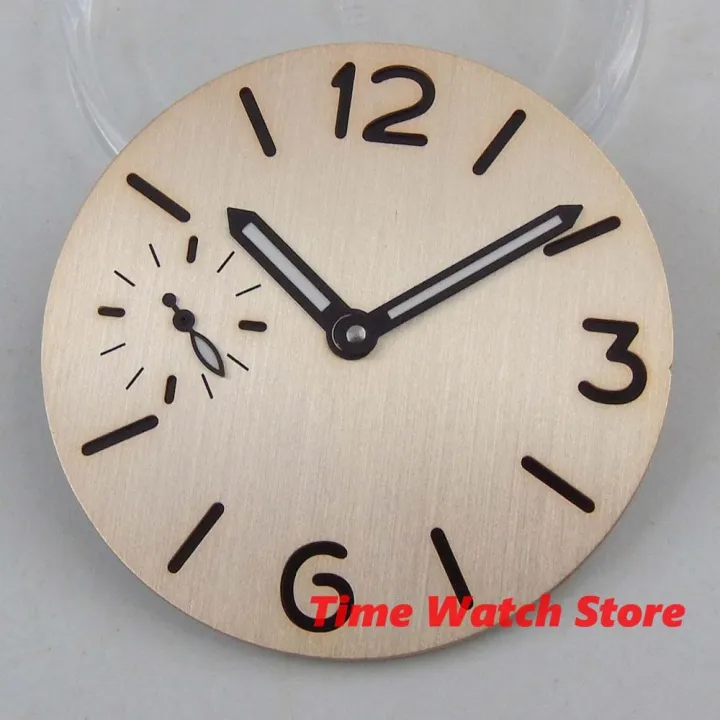 37.5Mm Beige Sandwich Watch Dial With Hands Fit For ETA6497 ST3600 Hand ...