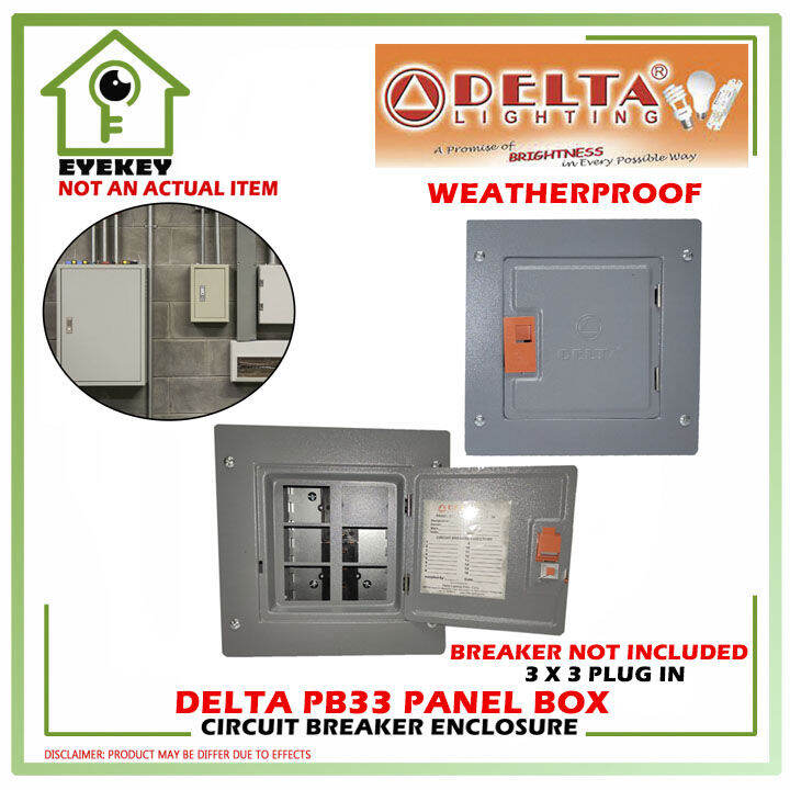Delta Panel Box Plug-In Circuit Breaker Enclosure Branches 3 PB33 ...