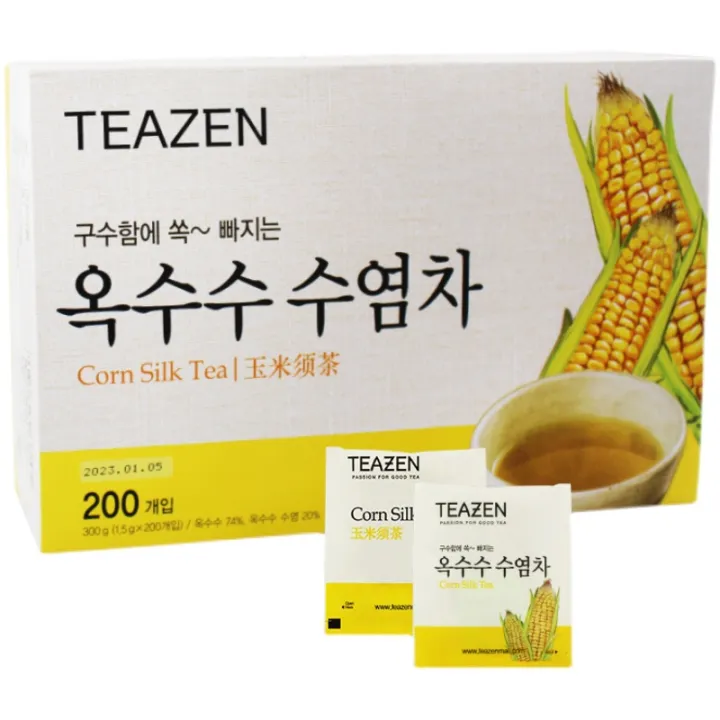 South Korea imported TEAZEN corn silk tea bag teabag brewed into ...
