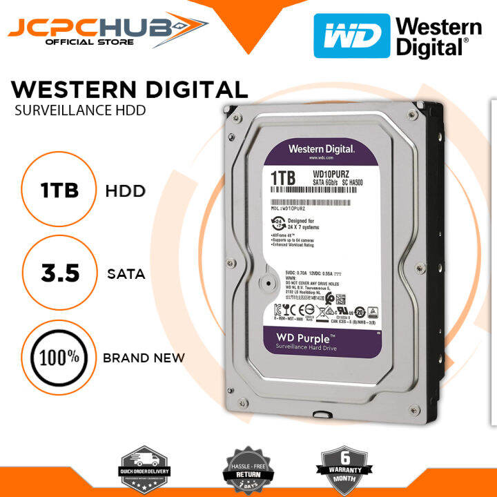 WD PURPLE 1TB HDD BRAND NEW, WESTERN DIGITAL Hard Disk Drive ...