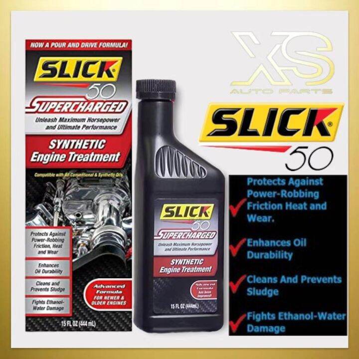 SLICK 50 Supercharged Synthetic Engine Treatment - 15 FL OZ (444ml ...