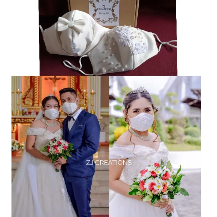 Bride and Groom Unique Wedding Face Masks by ZJ CREATIONS | Lazada PH