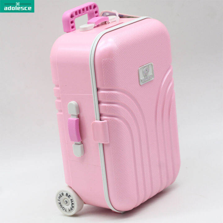 AD【ready stock】Cute Plastic Rolling Suitcase Mini Luggage Box for BJD ...