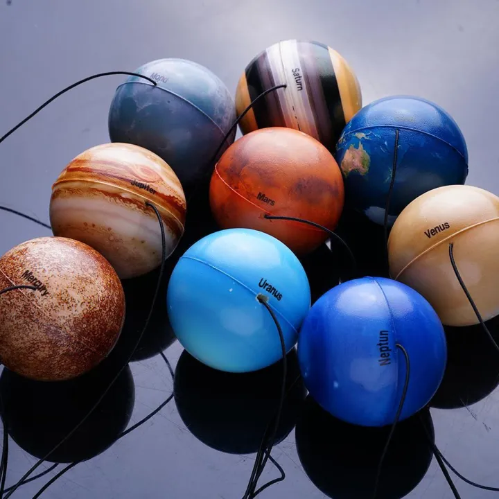 6.3cm Eight Planets Elastic Ball Moon Earth Solar System Planet ...