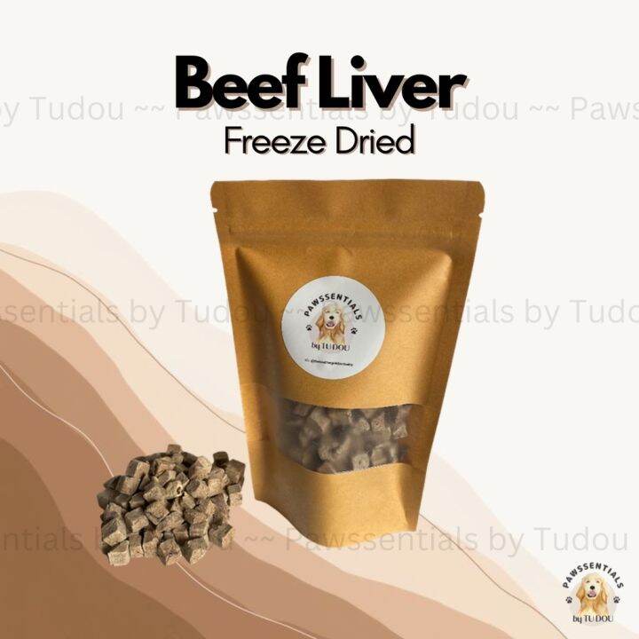 Pawssentials by Tudou Freeze Dried Beef Liver Cubes 50g Dog and Cat ...