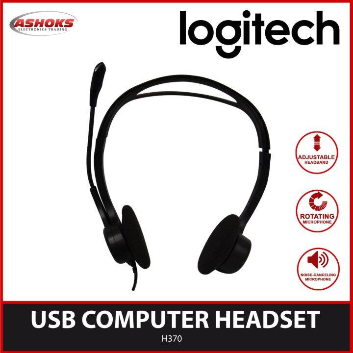 Logitech H370 USB Headset / Digital Sound Quality / USB Headset ...