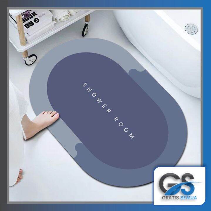 Gratis Semua - Lap Keset Kaki 58X39 CM / Keset Kaki Penyerap Air Oval ...