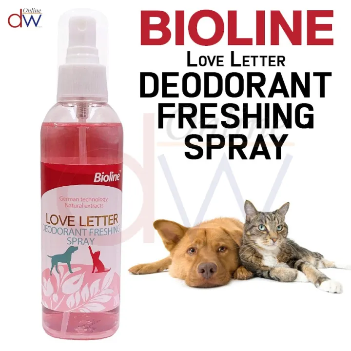 Bioline Deodorant Freshing Spray LOVE LETTER Dog & Cat Perfume Deodorizing Spray 207ml | Lazada PH