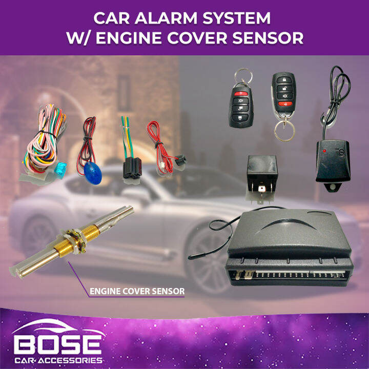 Car Alarm Module and Remote with Additional Engine Cover Sensor | Lazada PH
