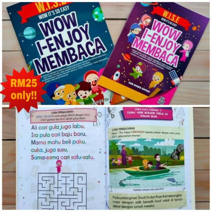 Buku Wow I Enjoy Membaca Suku Kata Bahasa Melayu Cepat Baca Aktiviti Menulis Prasekolah ...