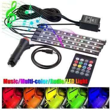 7Color L12 RGB LED 7 Color Car Interior Atmosphere LED Strip Lamp Light ...