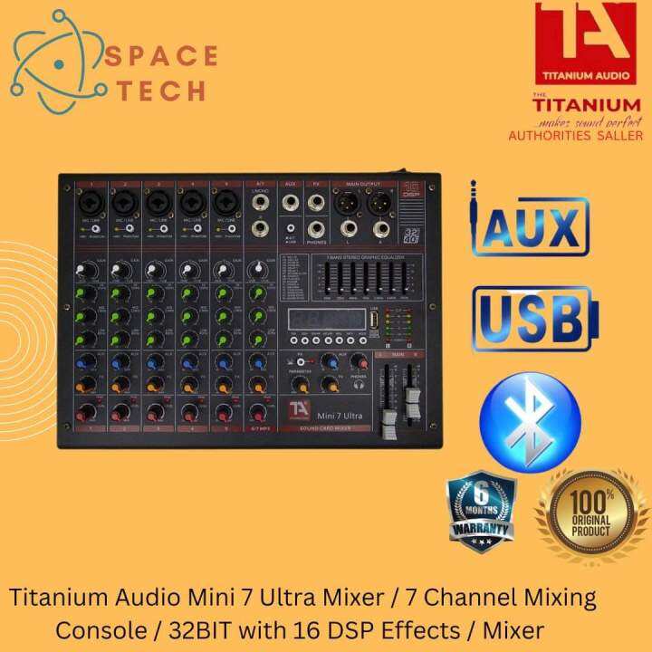 Titanium Audio Mini 7 Ultra Mixer / 7 Channel Mixing Console / 32BIT ...