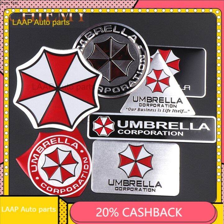 LAAP 3D Resident Evil Umbrella Sticker Aluminum Emblem Badge Car Trunk ...