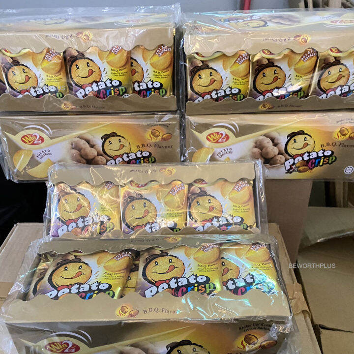Win Win Potato Crisp Crackers BBQ Flavour 20g ขนมมันฝรั่งแผ่น รสบาบีคิว ...