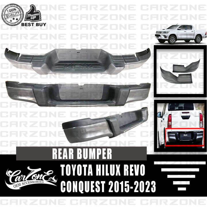 Toyota Hilux Revo Conquest 2015-2023 Rear Bumper Nudge Style (Gray ...