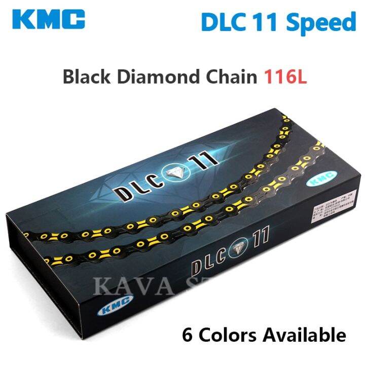 KMC Chain DLC 11 Speed MTB Bike Diamond Chains Ultralight Black 116/118L X11 Mountain Bicycle ...